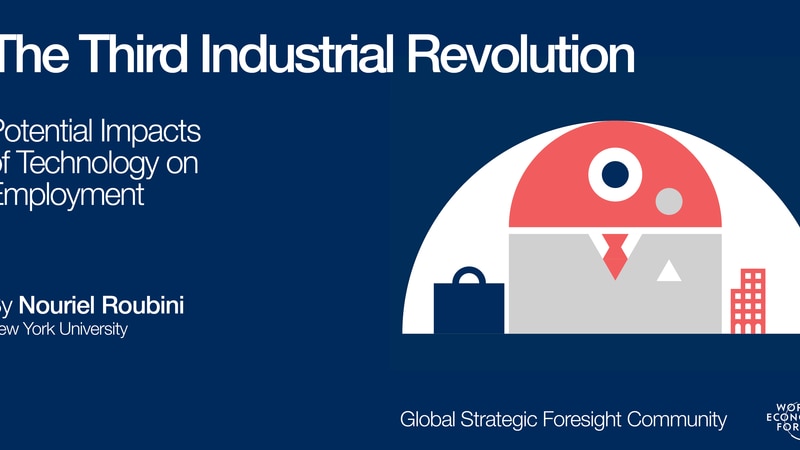 The third industrial revolution is coming | World Economic Forum