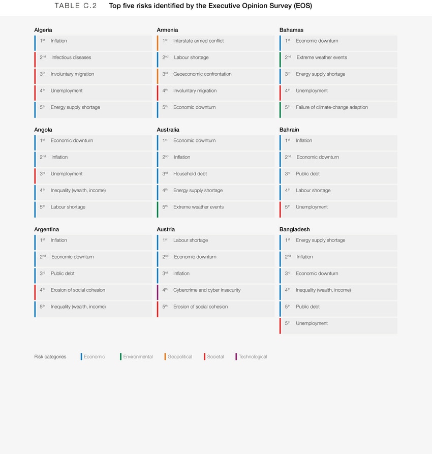 Appendix C: Executive Opinion Survey: National Risk Perceptions ...