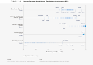 Benchmarking gender gaps, 2024 - Global Gender Gap Report 2024 | 世界経済フォーラム