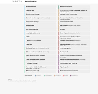 Appendix C: Executive Opinion Survey: National Risk Perceptions ...