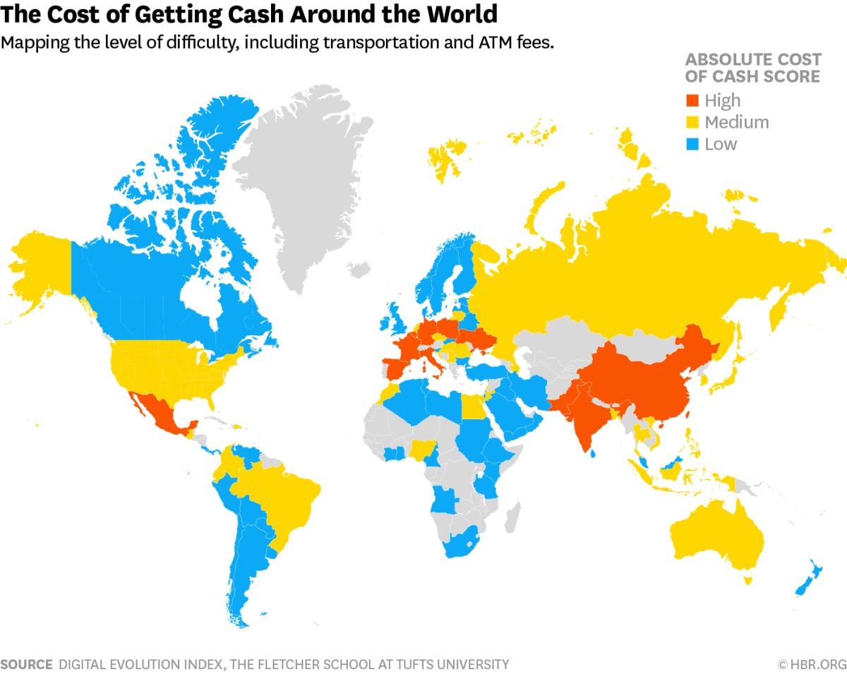 These are the countries that would benefit most from a cashless world ...