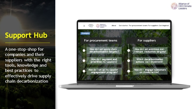Alliance of CEO Climate Leaders - Scope 3 support hub
