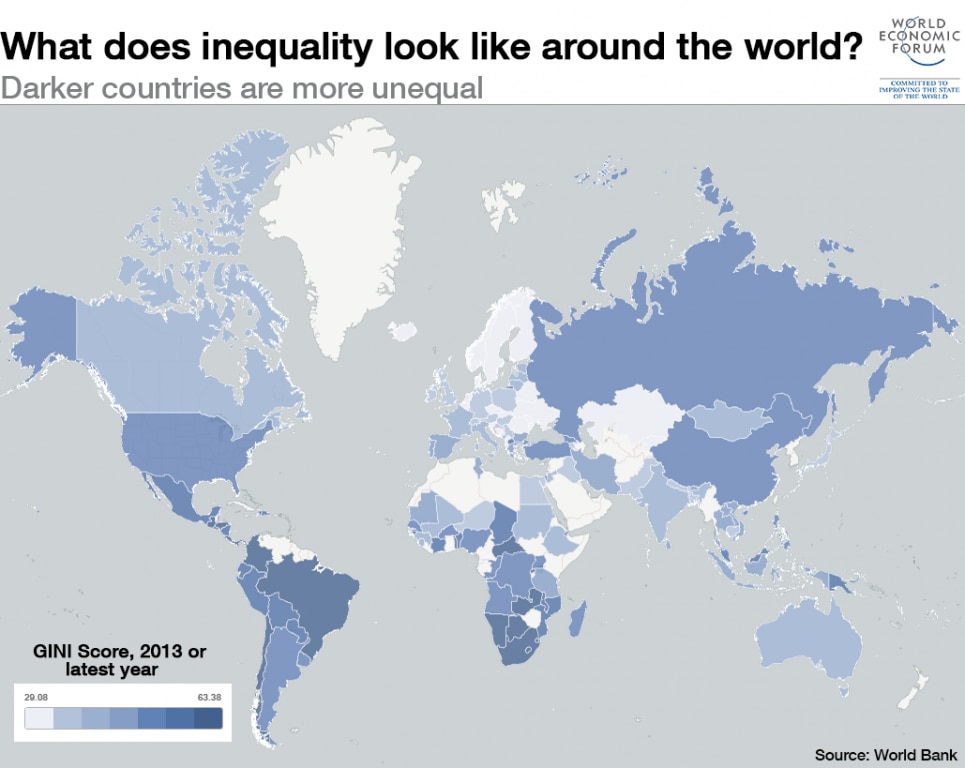 5 maps on the state of global inequality | World Economic Forum